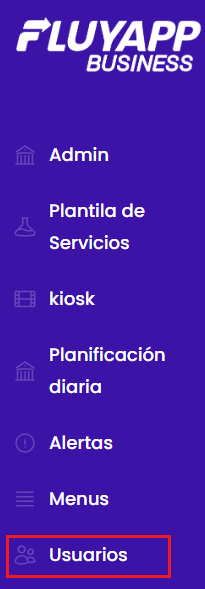 Módulo de usuario – Fluyapp Business